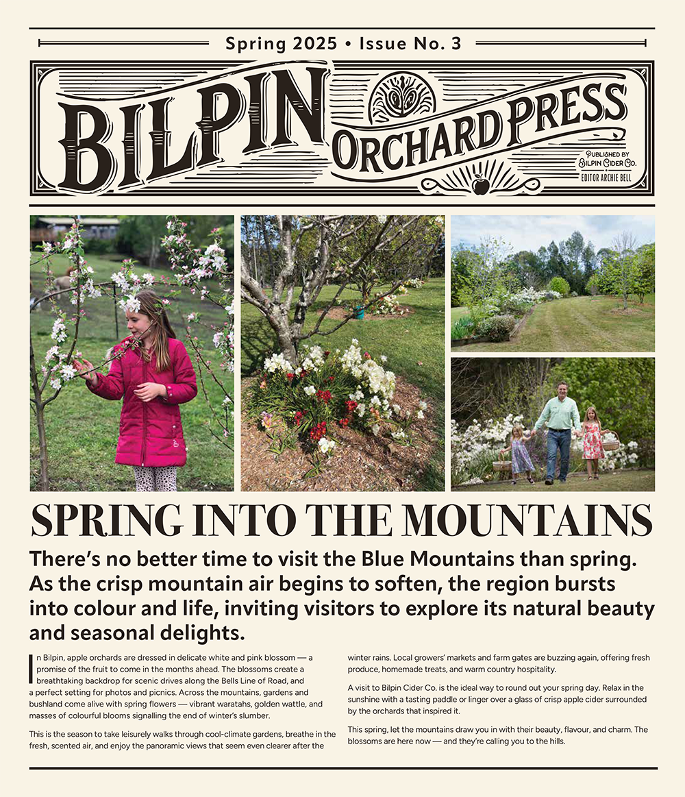 Bilpin Orchard Press - Spring into the Mountains – Bilpin Cider
